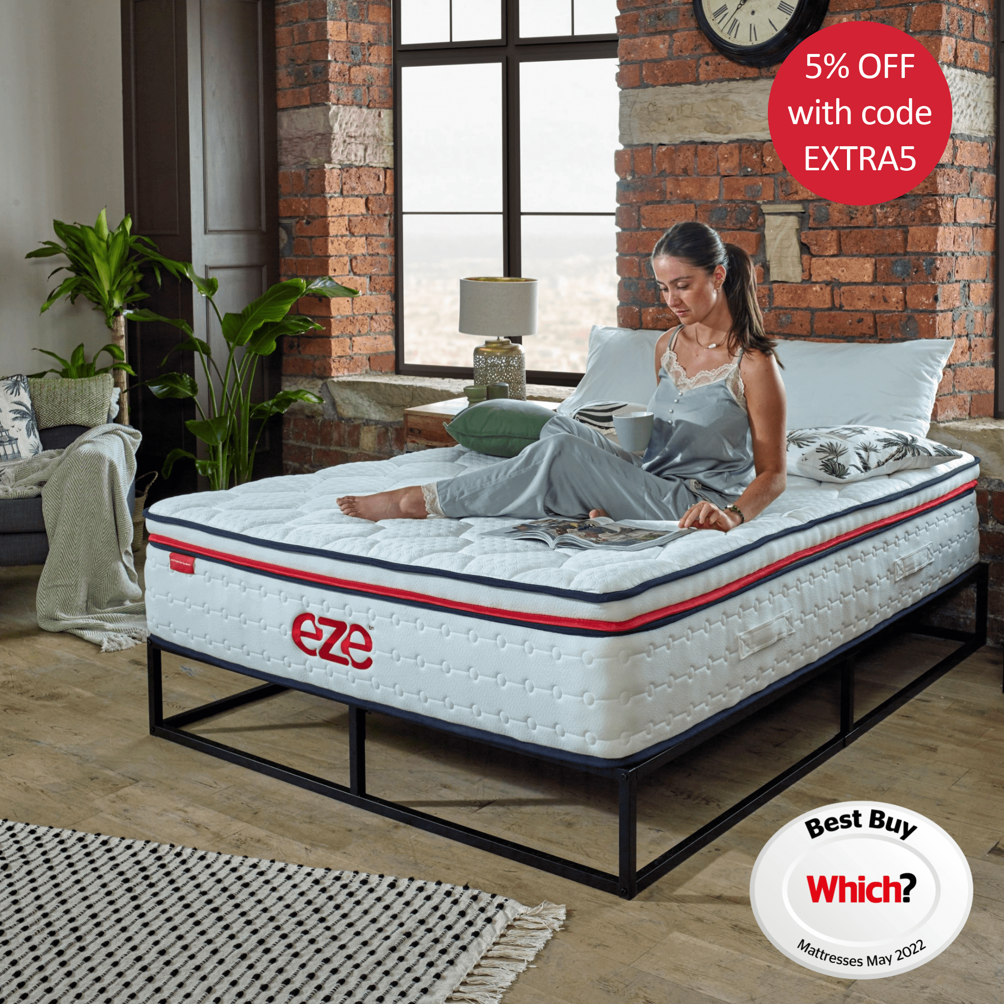 eze™ Max Hybrid Mattress 2000 Pocket Box Top